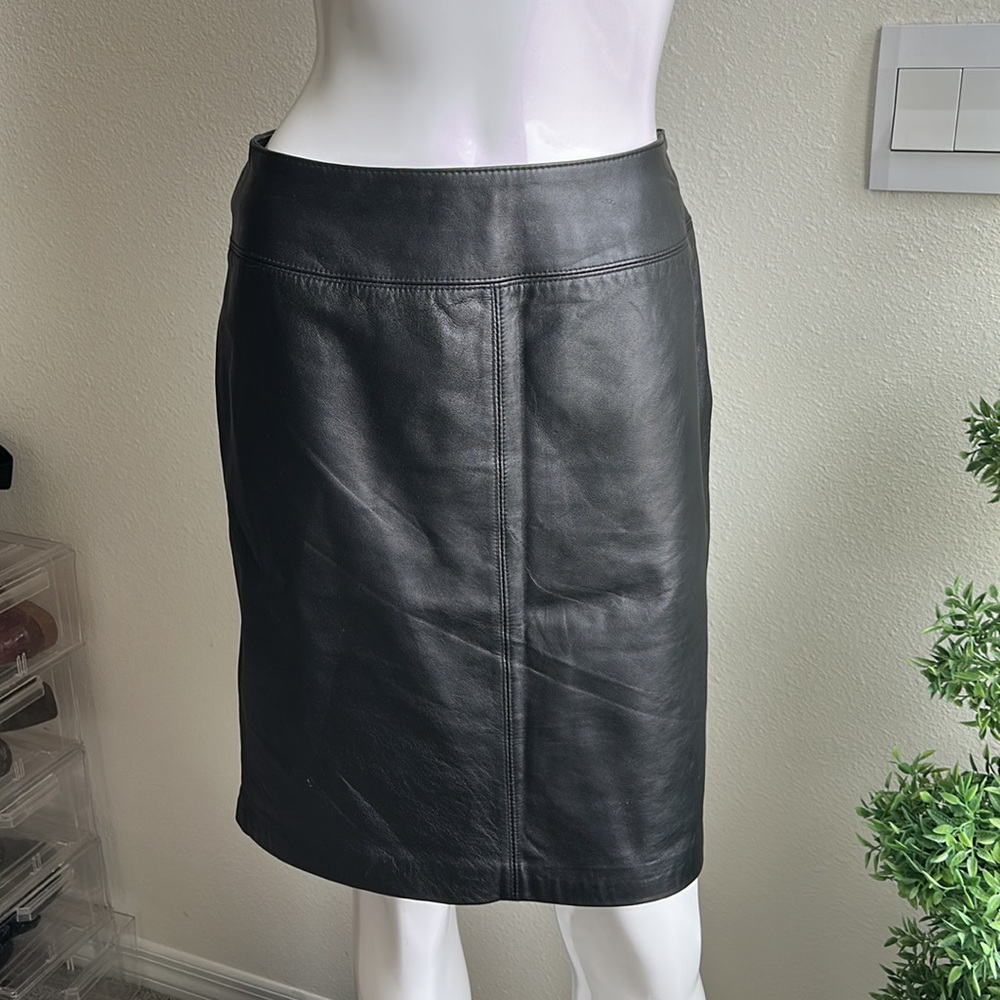 Jaclyn Smith Classic Vintage Genuine Leather Skirt Si… - Gem